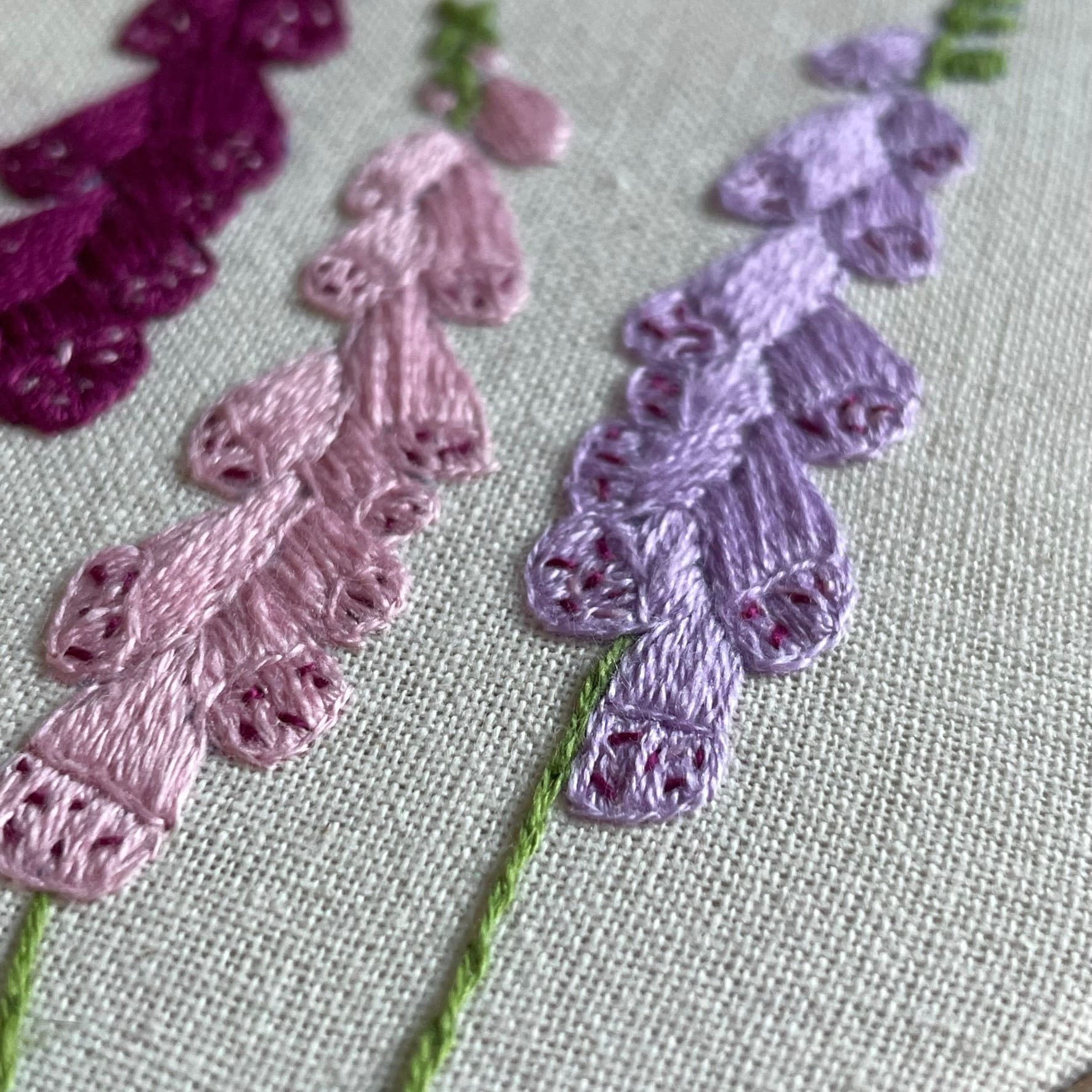 Foxglove Embroidery PDF Pattern and Guidance - Etsy