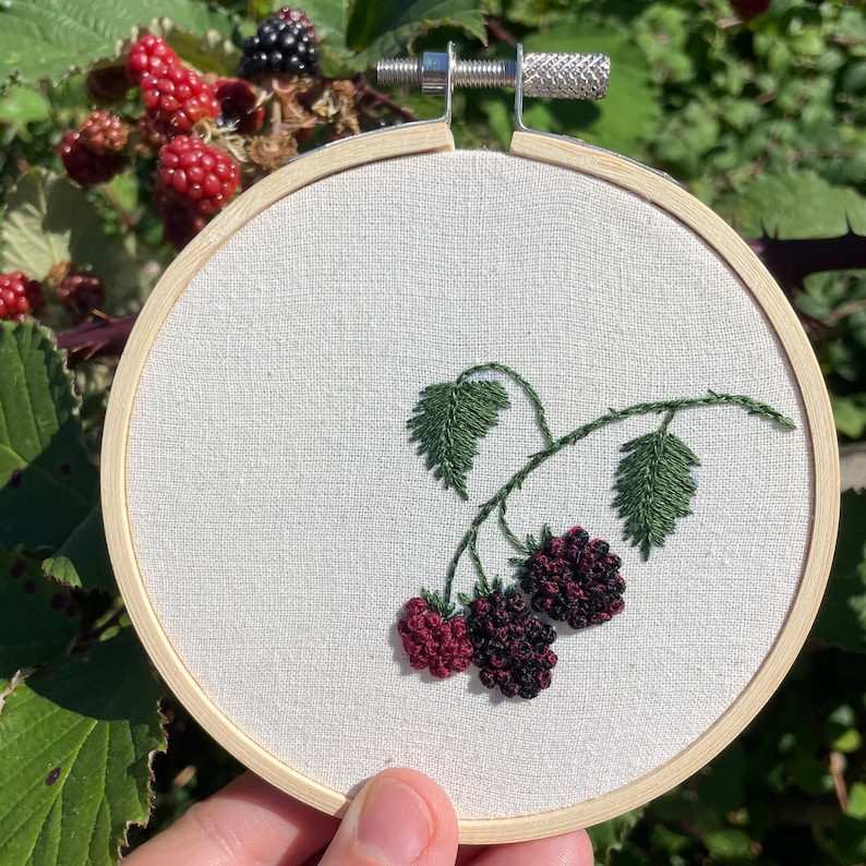 Blackberry Embroidery PDF Pattern and Guidance - Etsy