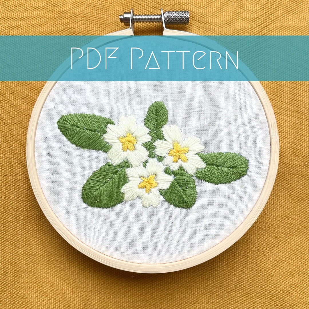 Primrose Embroidery PDF Pattern and Guidance - Etsy