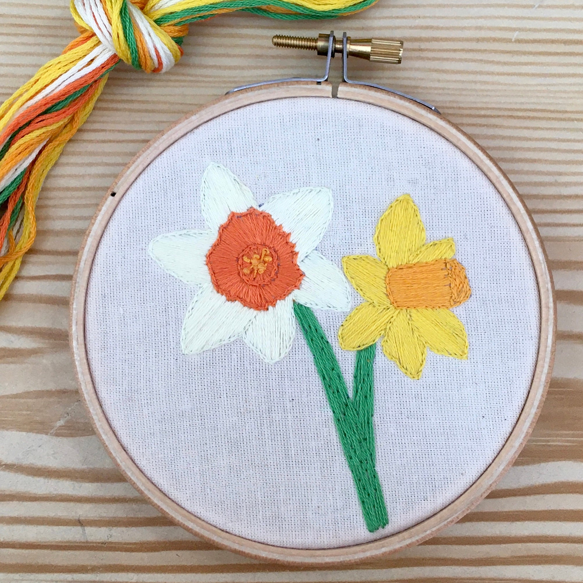 Daffodil Embroidery PDF Pattern and Guidance - Etsy