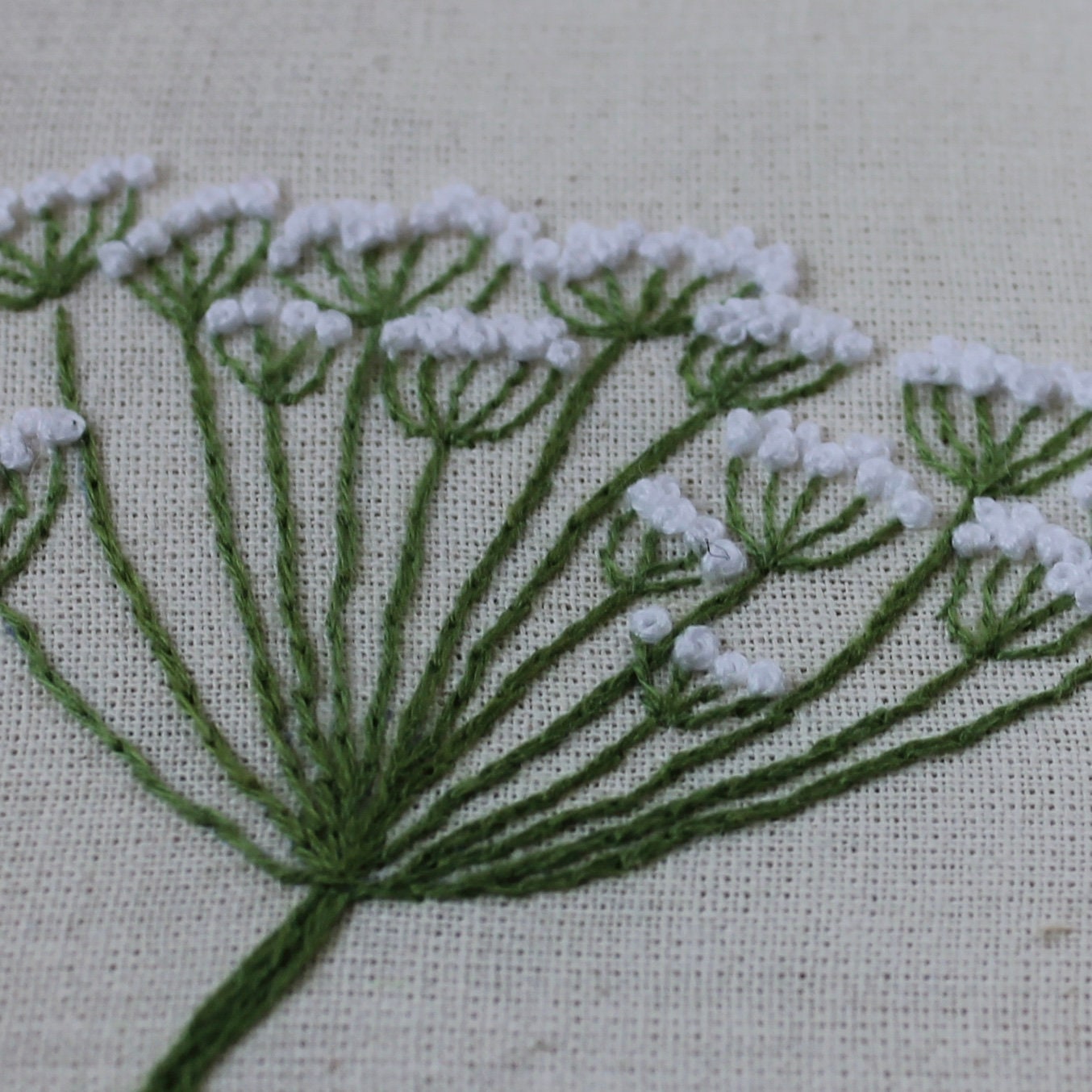 Cow Parsley Embroidery Pattern, Needlework for Beginners, Modern Craft ...