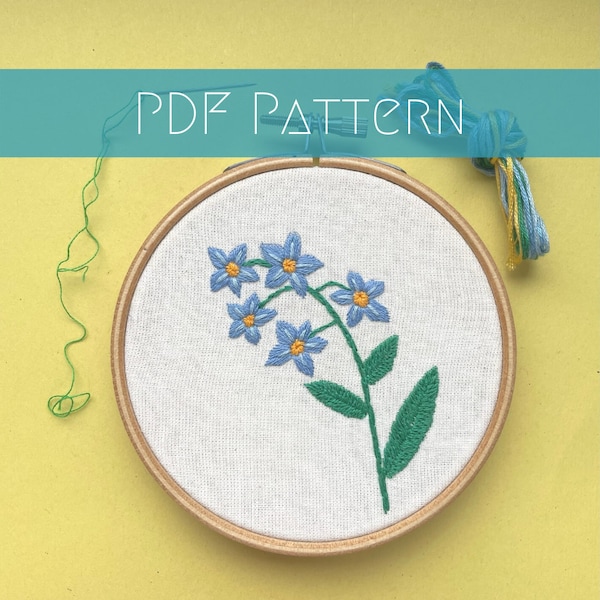 Forget Me Not Embroidery Design - Etsy