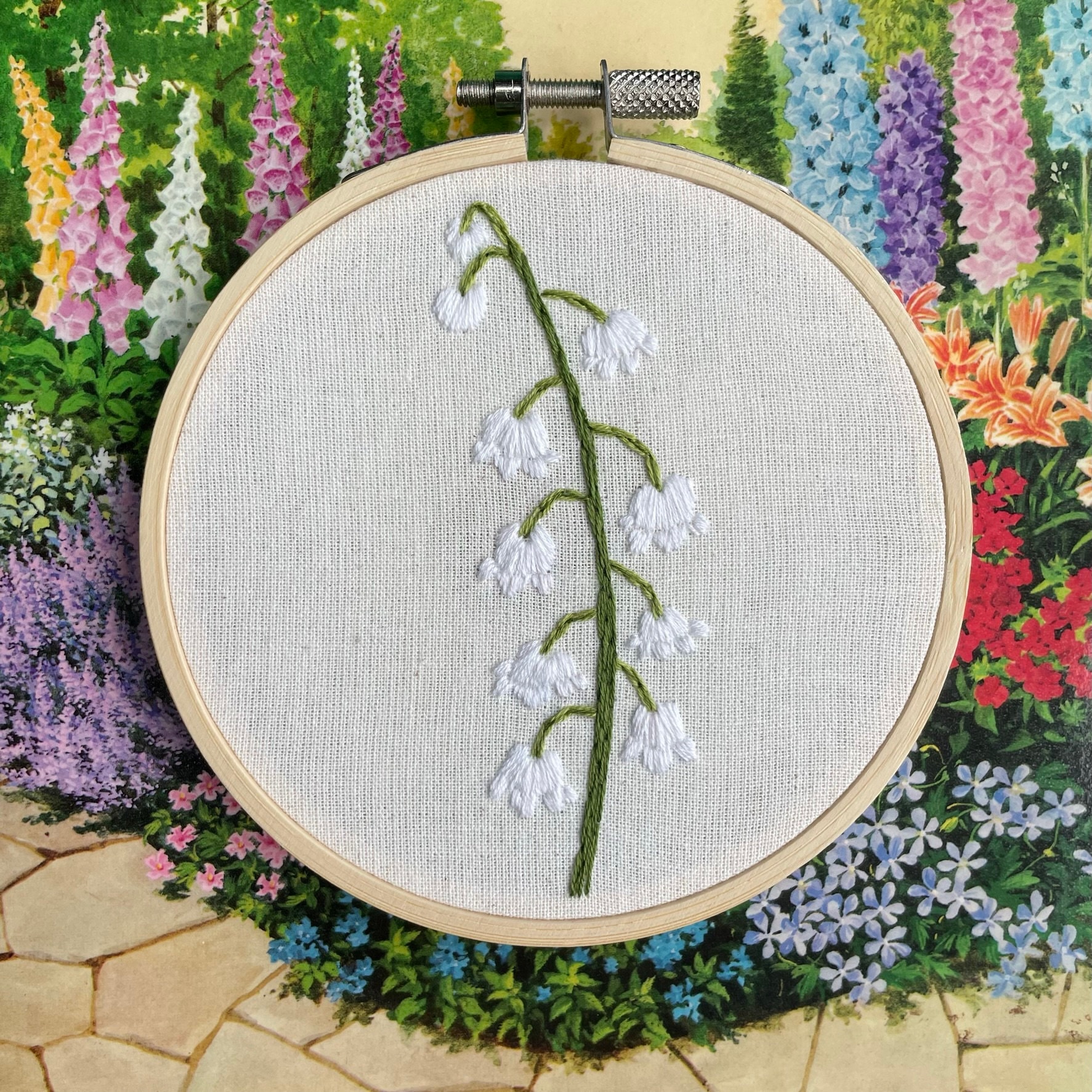 Lily of the Valley Embroidery Kit, Craft Kit for Beginners, Modern ...