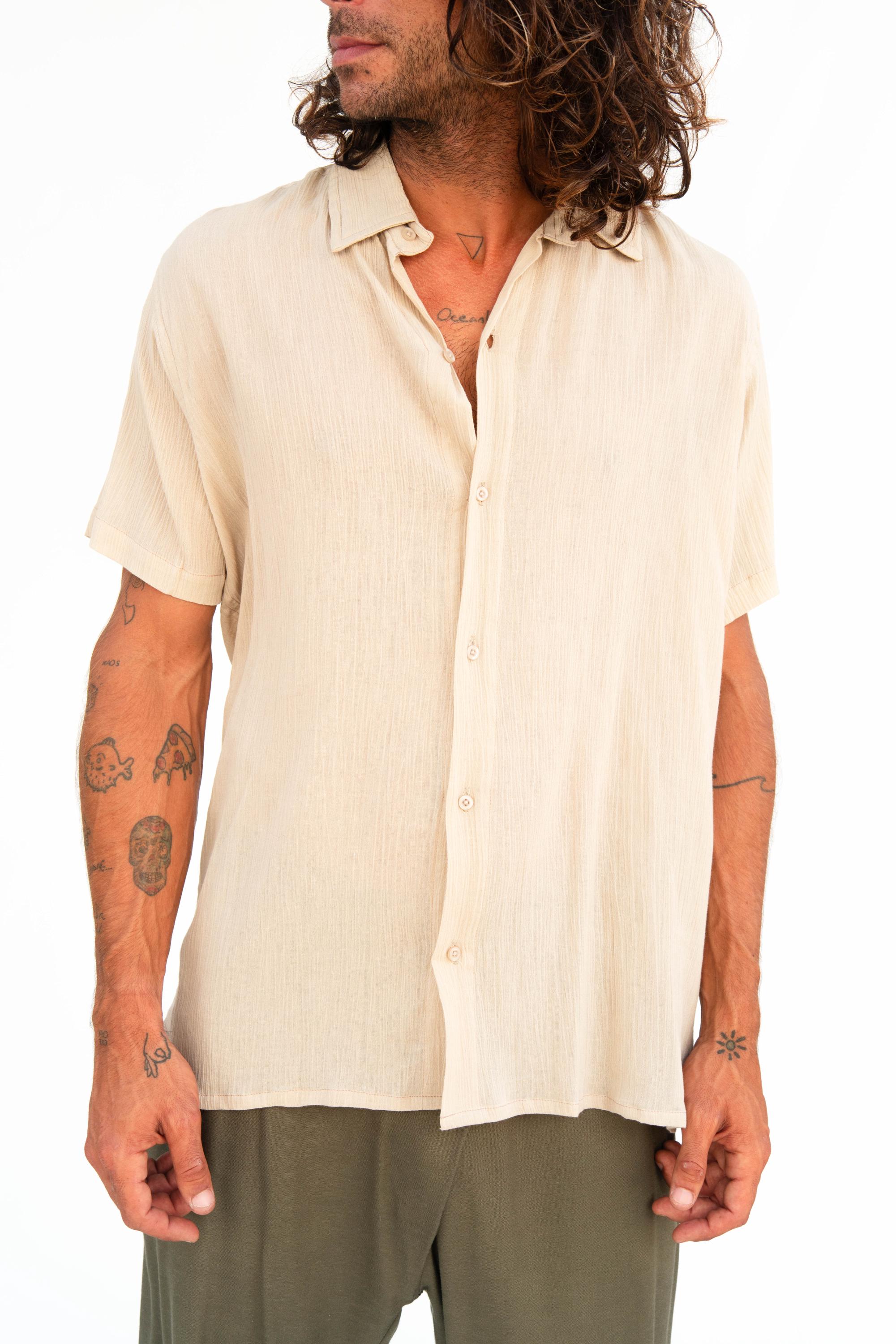ALAN Shirt,cotton Crêpe Shirt,light Summer Shirt,boho Shirt,short ...