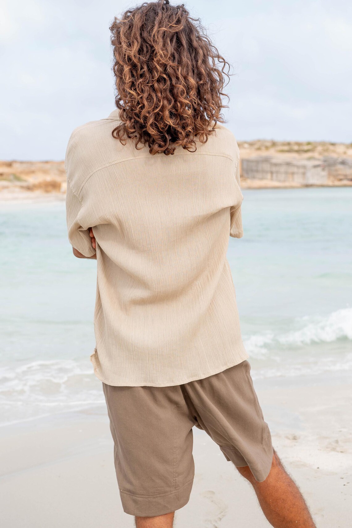 ALAN Shirt,cotton Crêpe Shirt,light Summer Shirt,boho Shirt,short ...