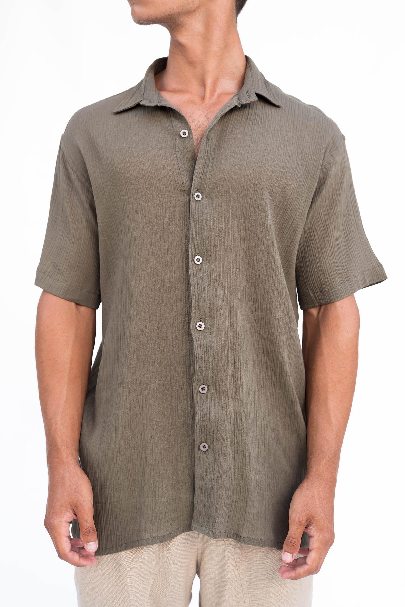 ALAN Shirt,cotton Crêpe Shirt,light Summer Shirt,boho Shirt,short ...