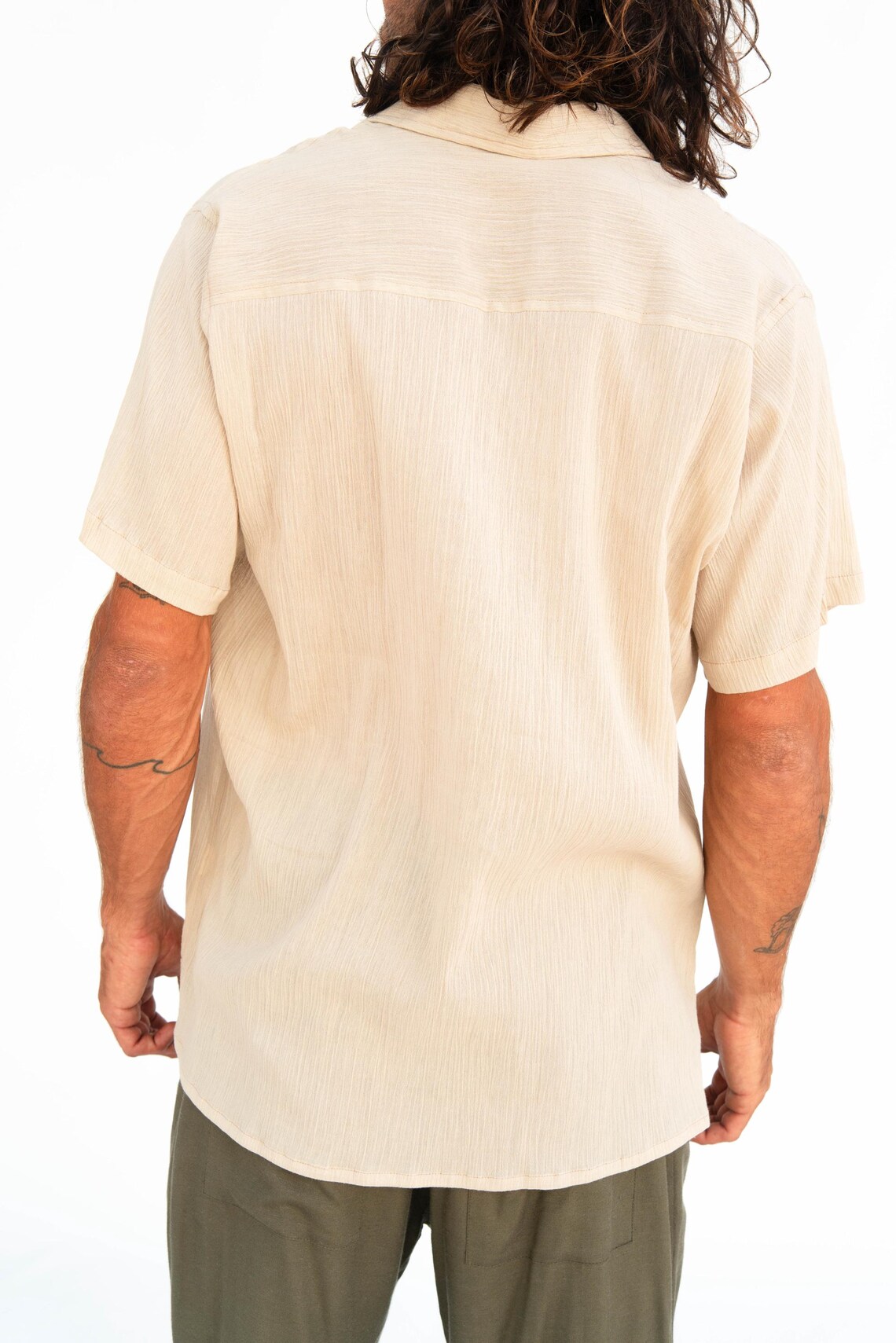 ALAN Shirt,cotton Crêpe Shirt,light Summer Shirt,boho Shirt,short ...