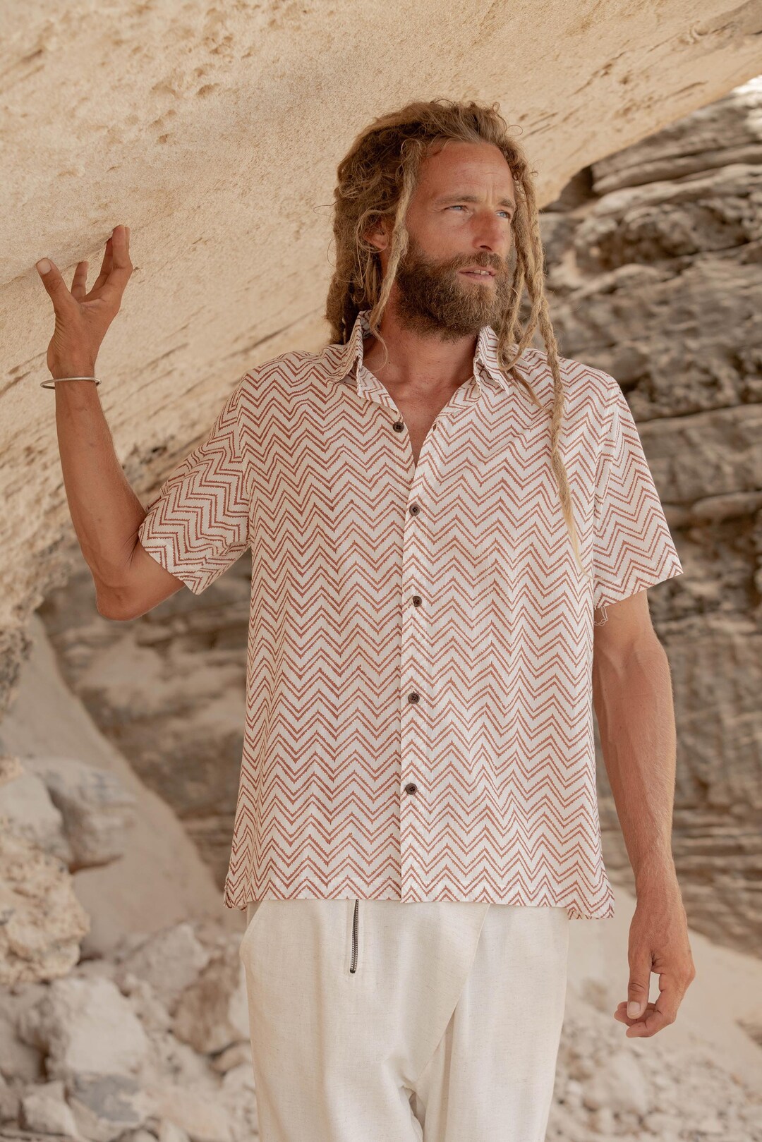 SHIRT BLOCKPRINT Triangle,hand Block Print Shirt,tribal Shirt,ethnic ...
