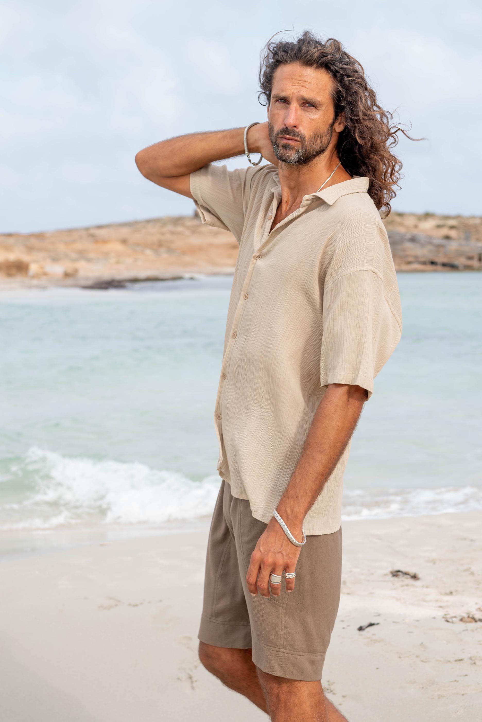 ALAN Shirt,cotton Crêpe Shirt,light Summer Shirt,boho Shirt,short ...