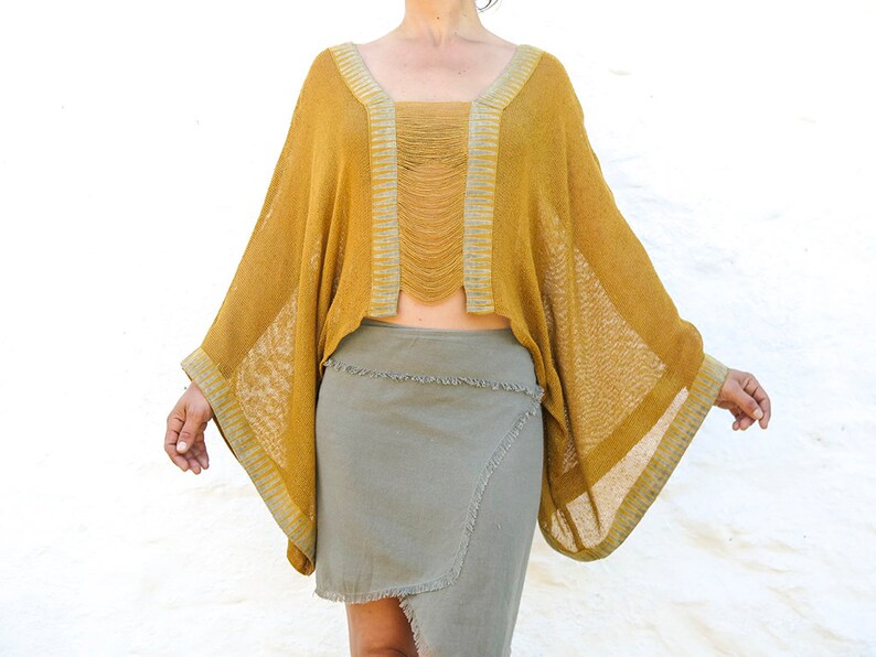 EGYPT PONCHO Thin Hemp Poncho Block Print Poncho Ethnic - Etsy