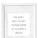 Simply Begin Home Wall Art | Modern Home Decor | Poster Gift for Her ...