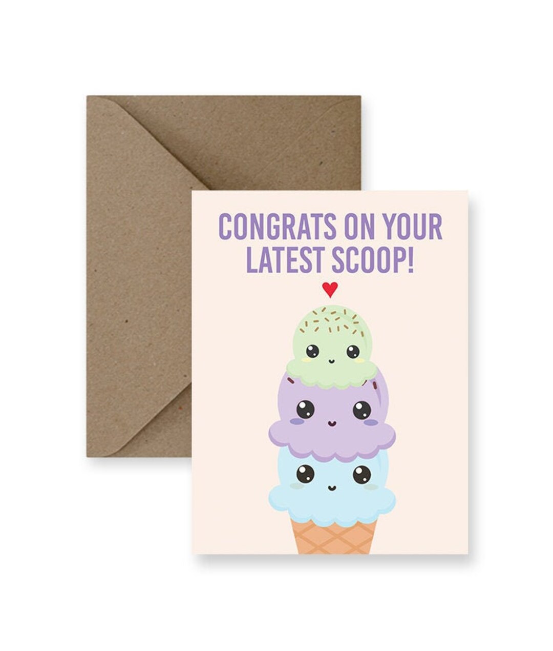 Funny Baby Shower Card: Congrats on Your Latest Scoop! - Etsy