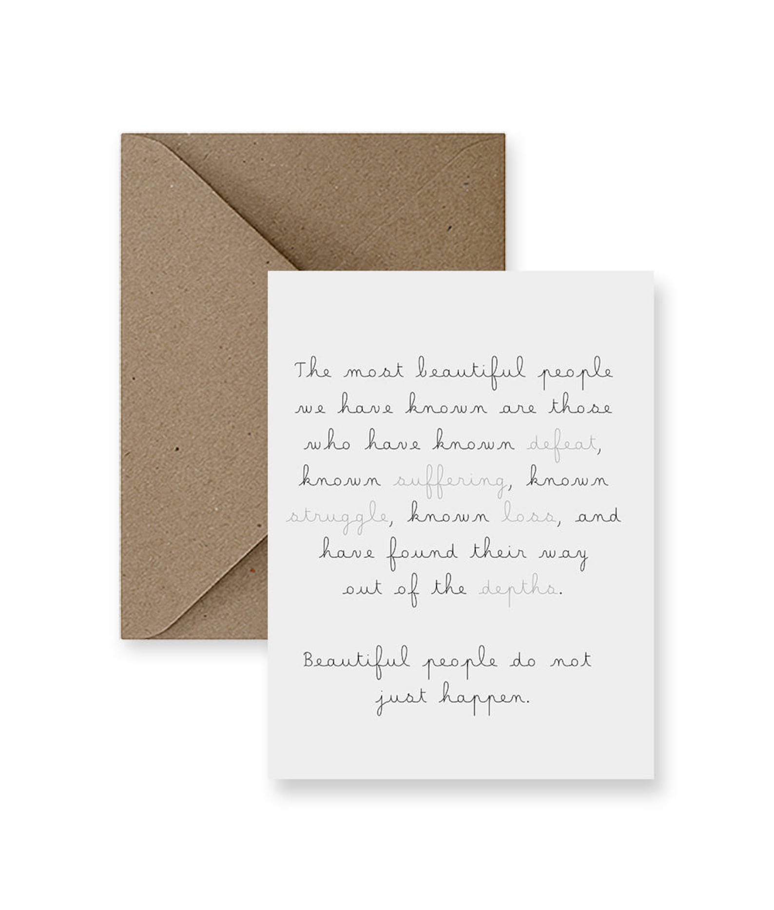 The Most Beautiful People Greeting Card Just Because Card - Etsy
