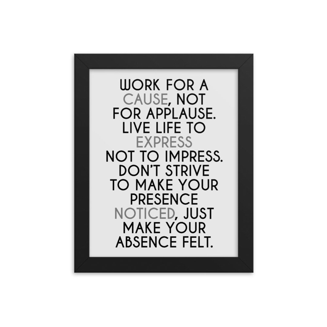 Work for It Home Wall Art | Modern Home Decor | Poster Gift for Her ...