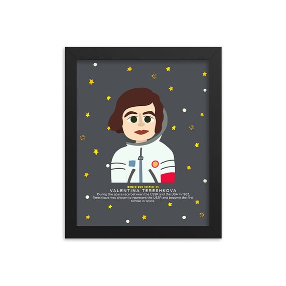 Valentina Tereshkova inspiring Women Wall Art Inspiring - Etsy