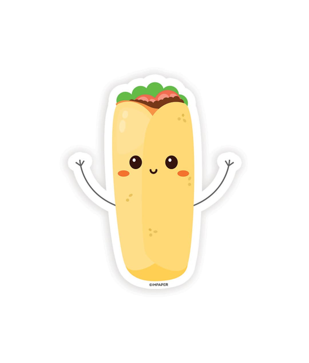 Burrito Sticker | Cute Burrito Sticker Cute Gifts for Foodies Burrito ...