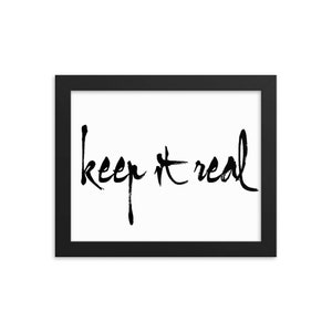 Keep It Real Wall Art Modern Home Decor Poster Gift for Her Minimalist ...