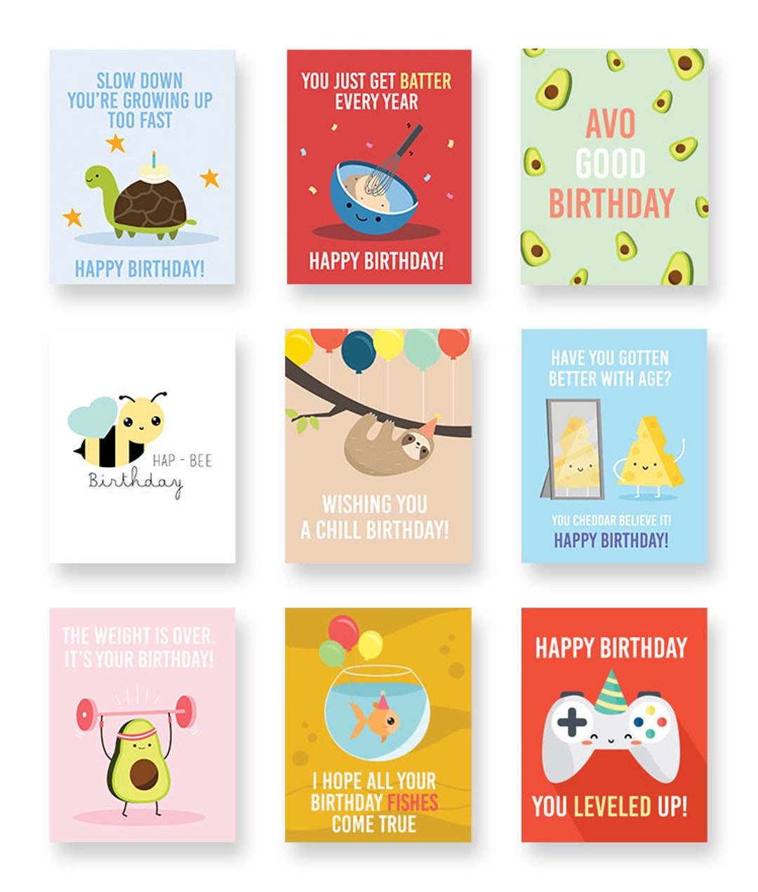Birthday Cards for a Year Bundle | Stationery Gift Set, Package Deal ...