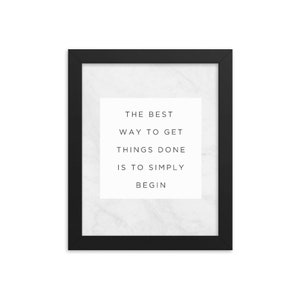 Simply Begin Home Wall Art | Modern Home Decor | Poster Gift for Her ...