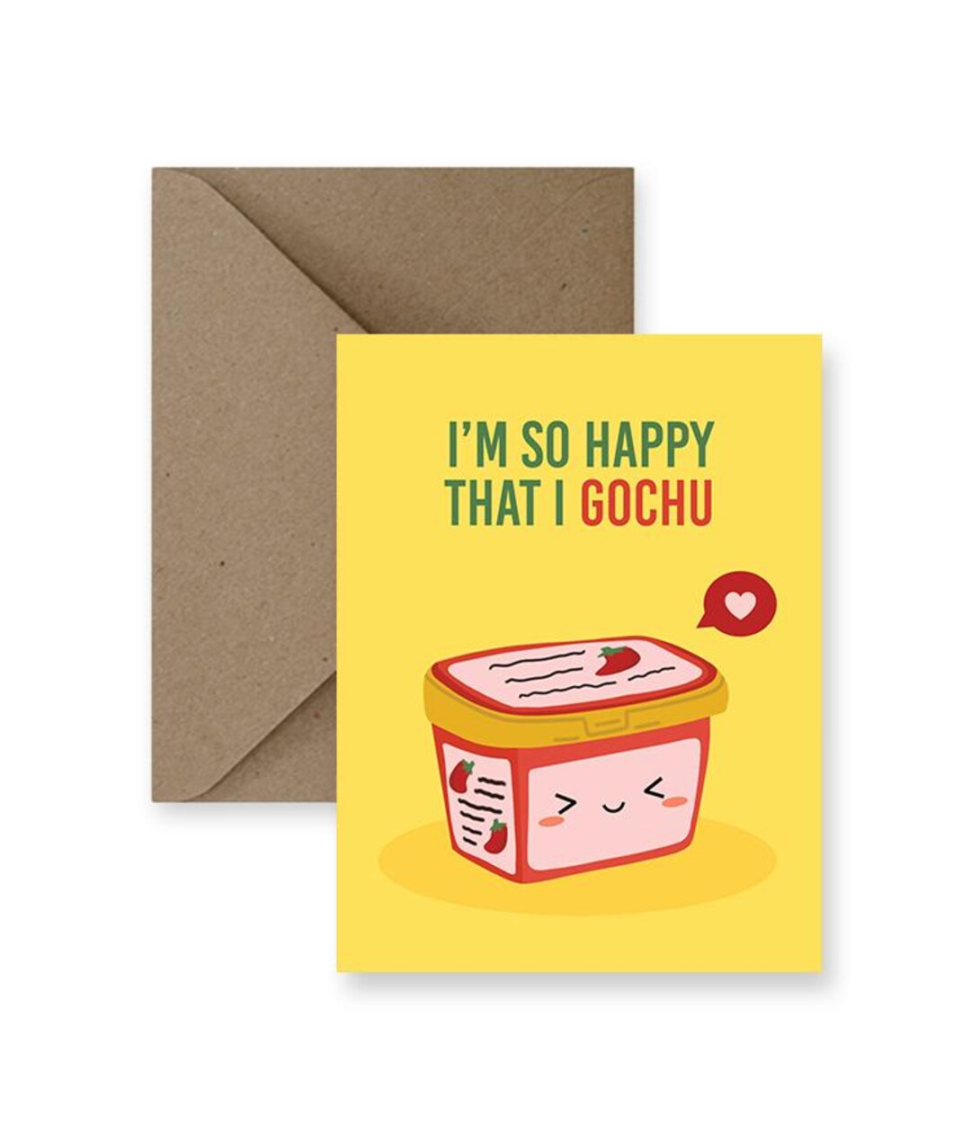Happy That I Gochu | Cute Love Card for Boyfriend Funny Love Cards for ...