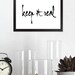 Keep It Real Wall Art Modern Home Decor Poster Gift for Her Minimalist ...
