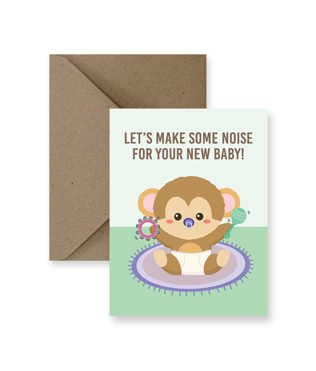 Funny Baby Card for Girl Cute Baby Card for Boy Pun Baby Shower Card ...