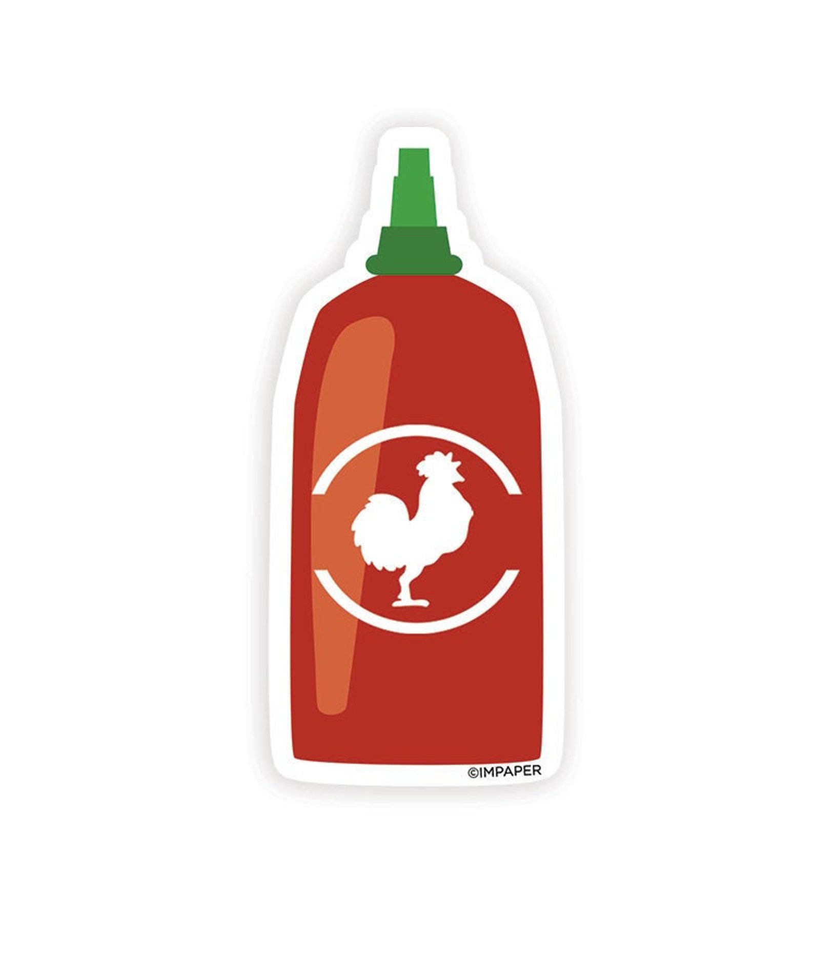 Sriracha Hot Sauce Sticker Cute Stickers for Foodies Spicy | Etsy