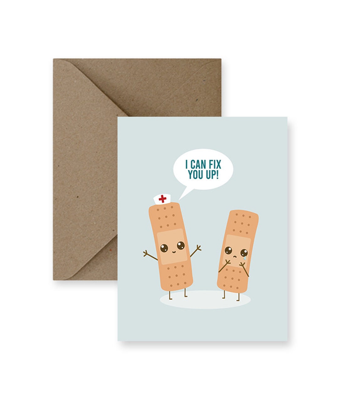 Funny Bandaid Get Well Card: Feel Better Pun - Etsy