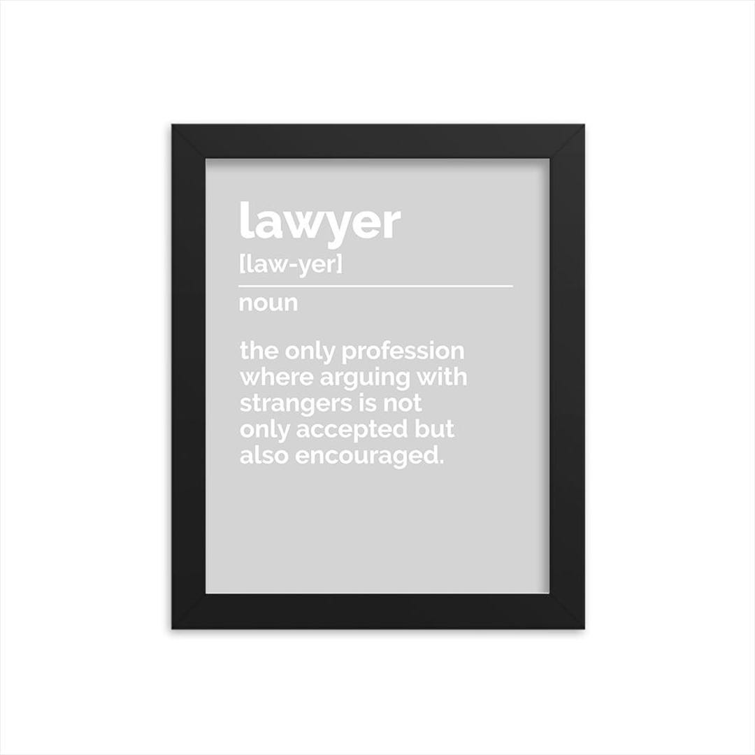 Lawyer Definition Wall Art | Lawyer Poster | Lawyer Print Décor | Gift ...