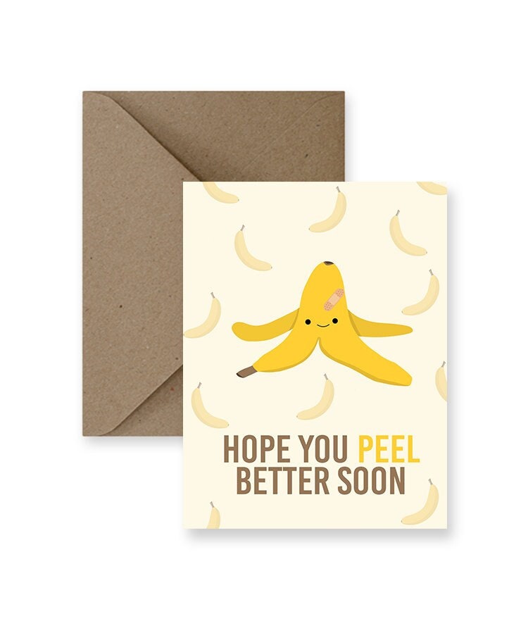 Funny Get Well Card Get Well Soon Card Feel Better Pun Card Get Better ...