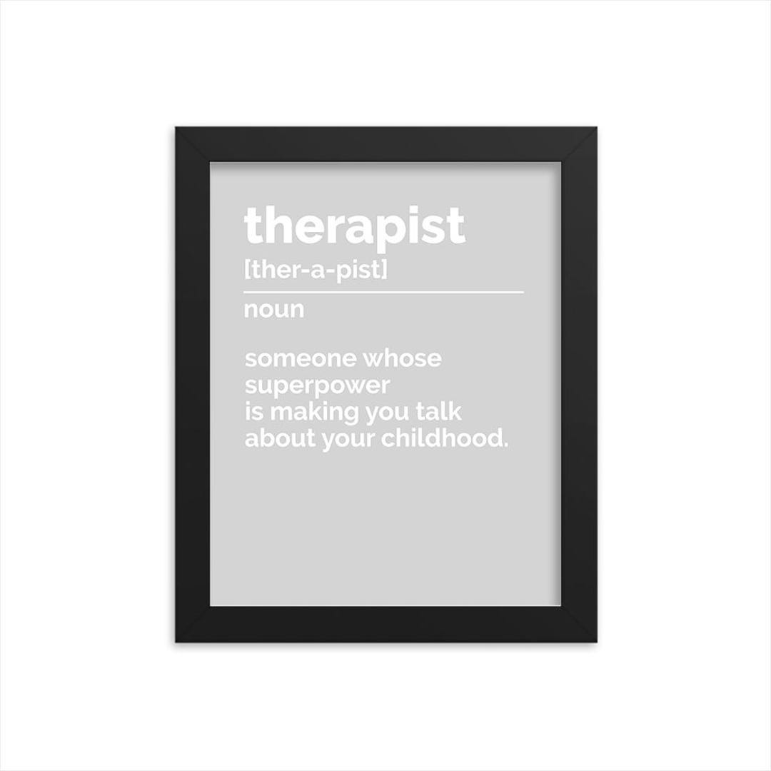 Therapist Definition Wall Art | Therapist Poster | Therapist Print ...