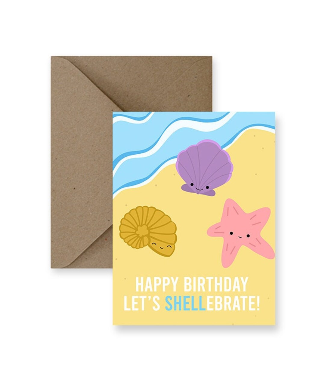 Seashell Birthday | Cute Birthday Card for Friend Cute Birthday Card ...