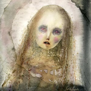 8x10 Ghost Vamp print of an Original Painting by Sophia Rapata - Etsy