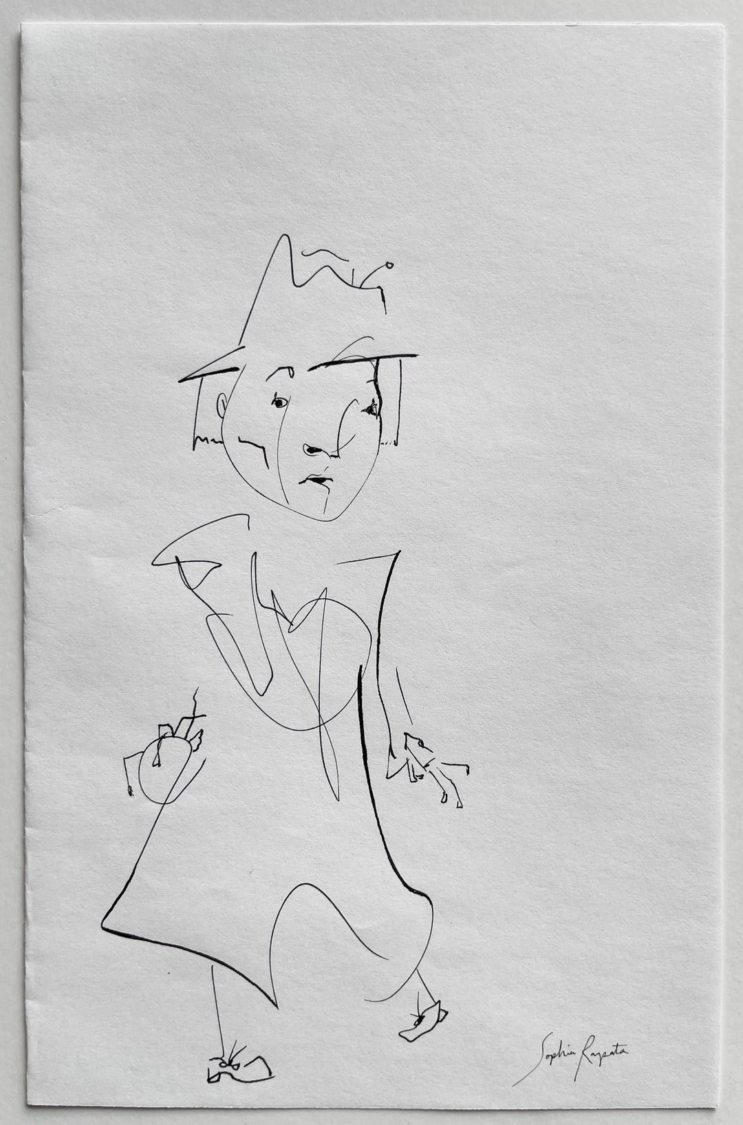 Line Drawing of a Character 8.5”x5.5” (old Original Art by Sophia ...