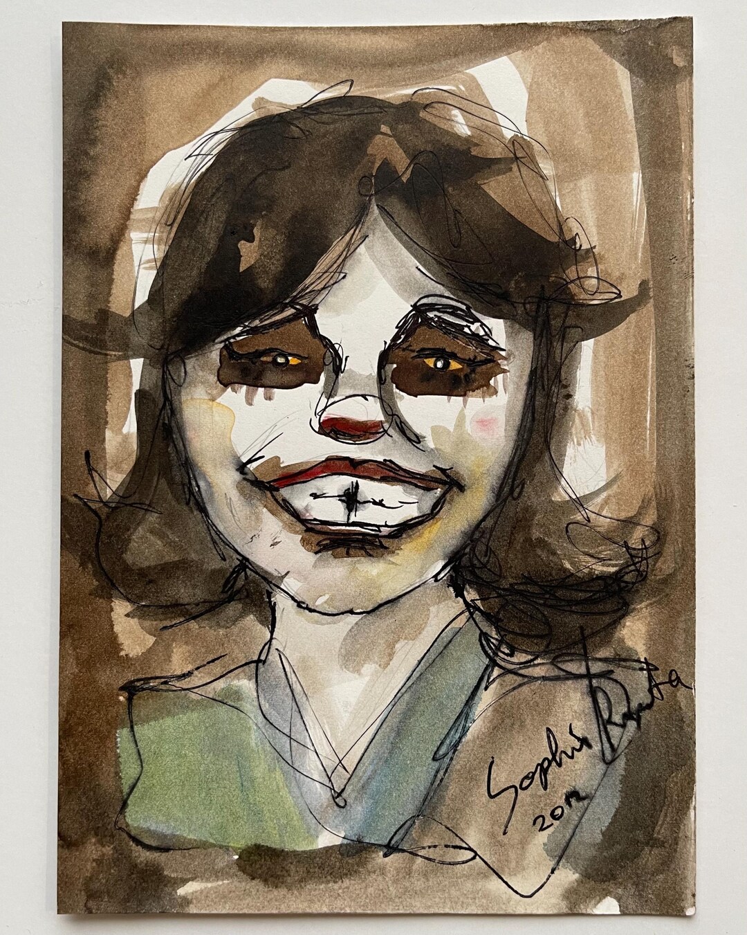 Portrait 5x7 2012 old Original Art by Sophia Rapata - Etsy