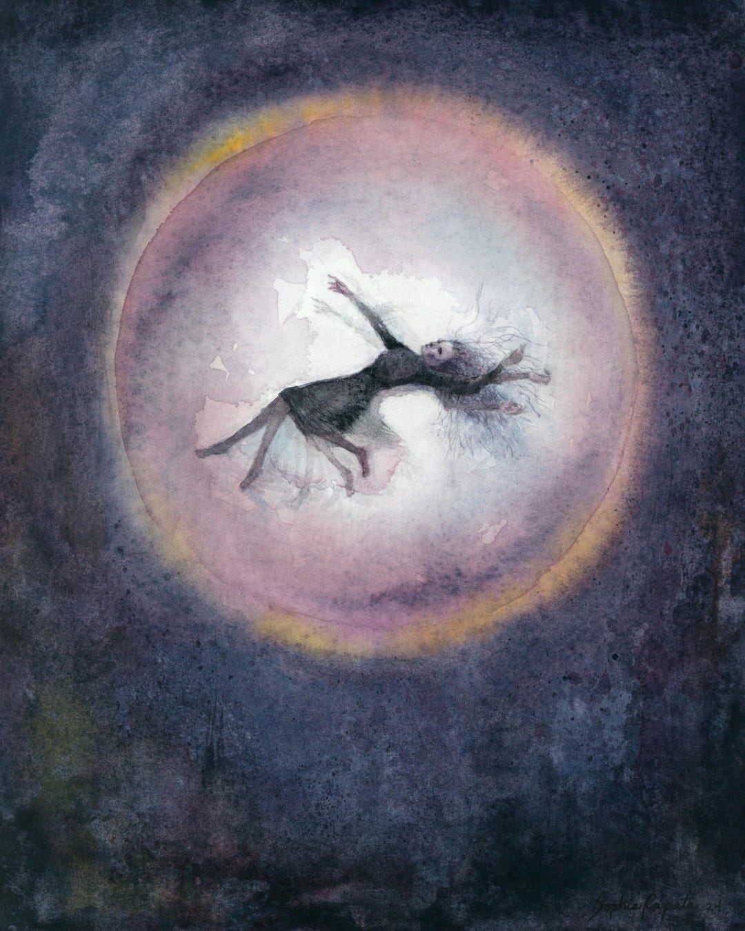 Reflect & Release original 8x10 Watercolor Painting by Sophia Rapata - Etsy