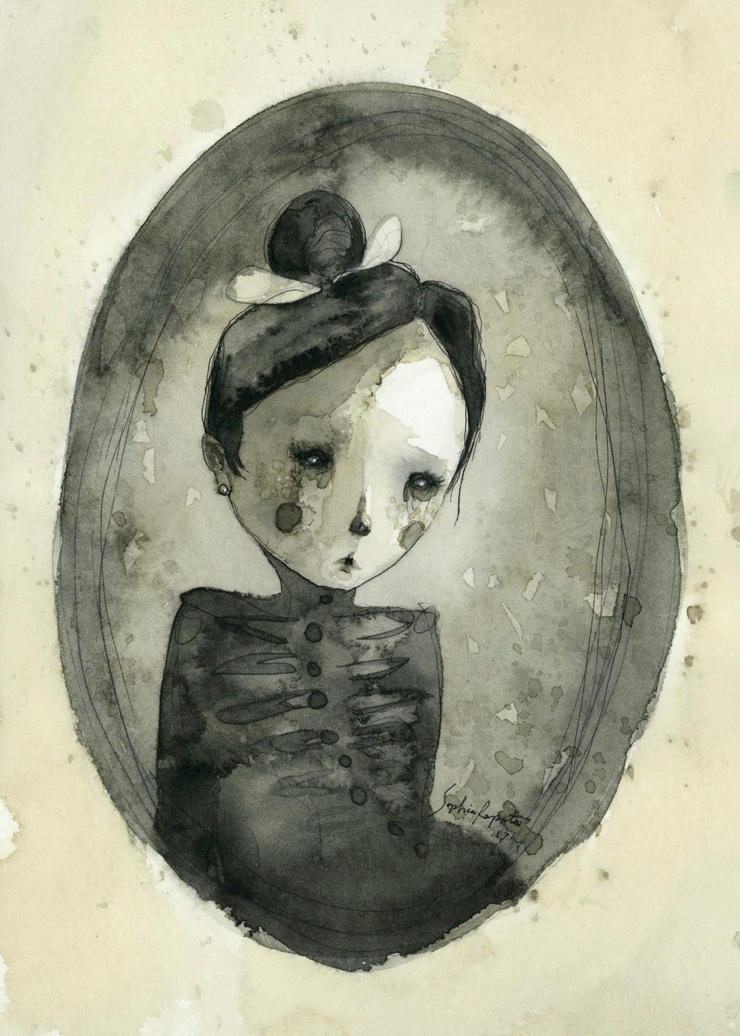 Petia Morose (5"x7" Print of an Original Painting by Sophia Rapata) - Etsy