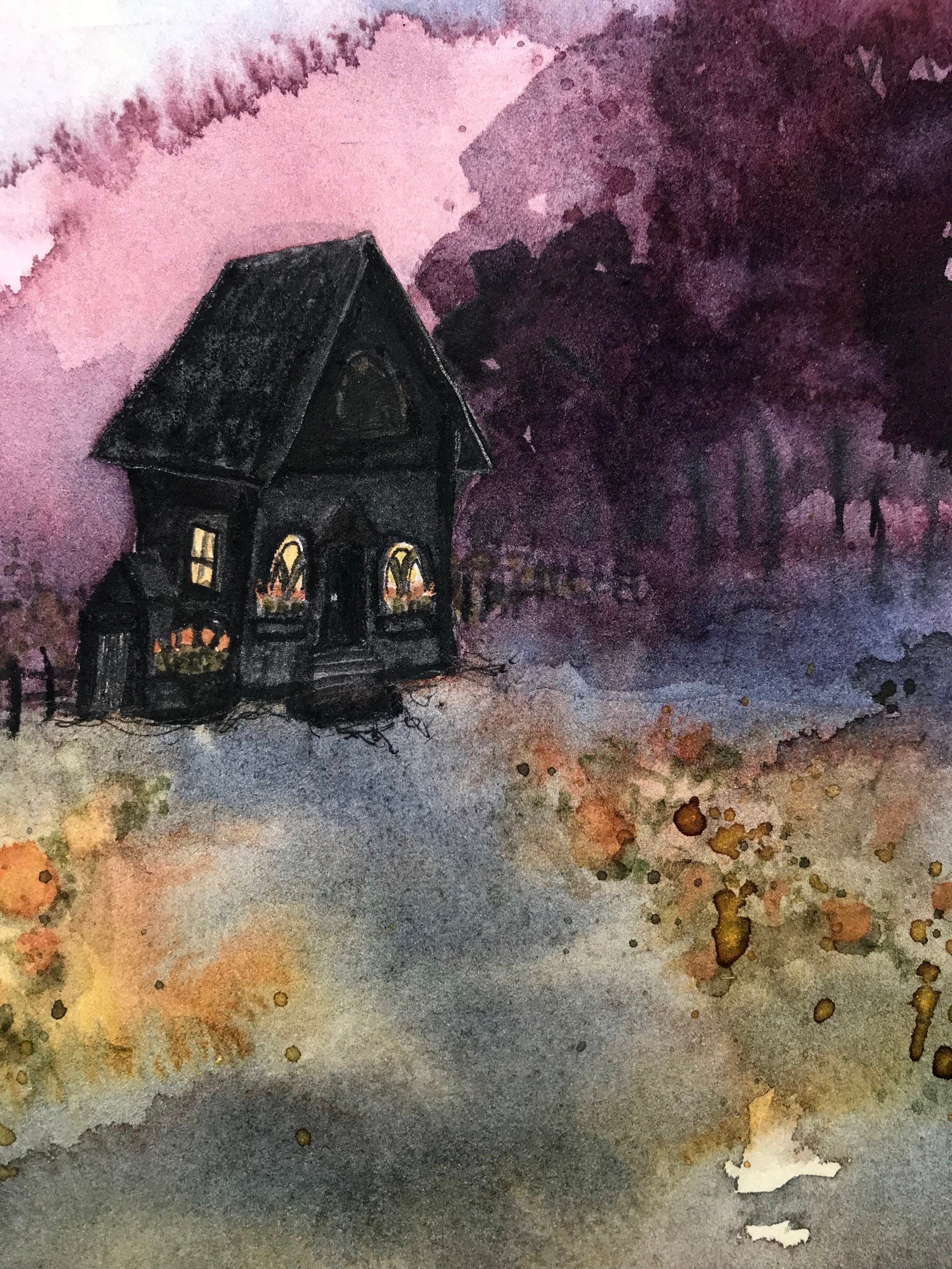 8x10 House of the Pumpkin Witch print of an | Etsy