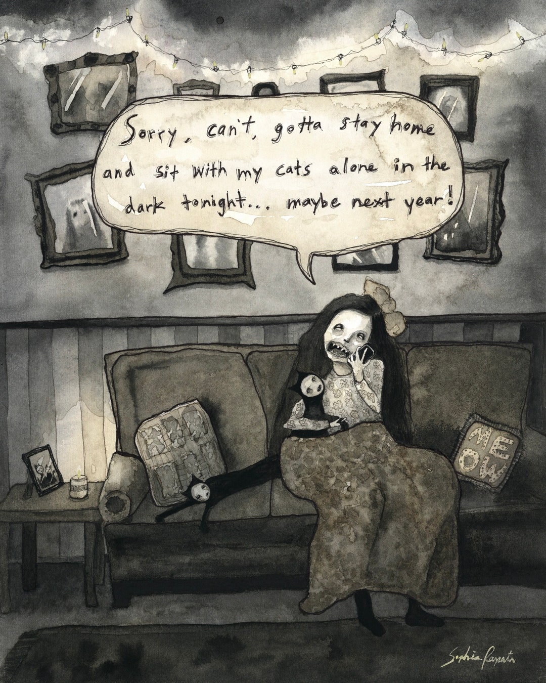 8"x10" Hermit Lady Life (print of an Original Painting by Sophia Rapata ...