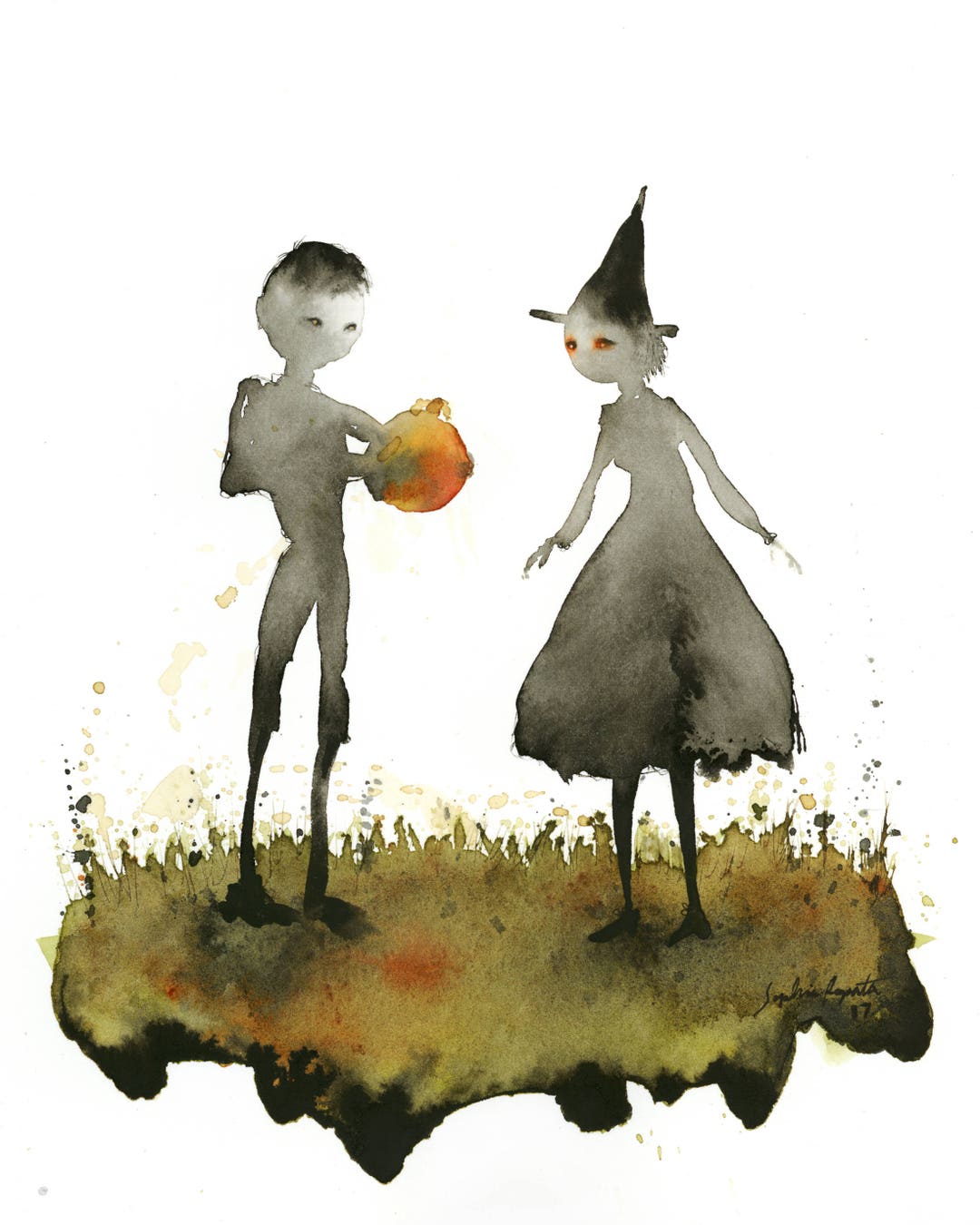 The Perfect Pumpkin (print of an Original Painting by Sophia Rapata) - Etsy