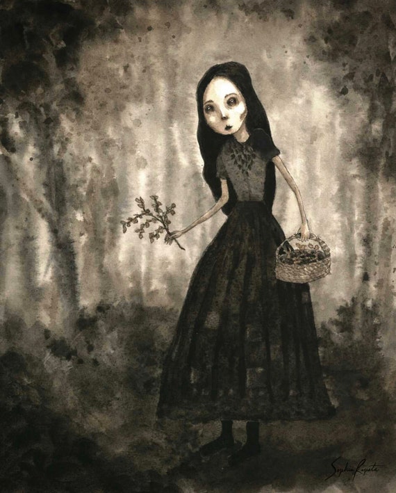 8x10 Forest Witch print of an Original Painting - Etsy