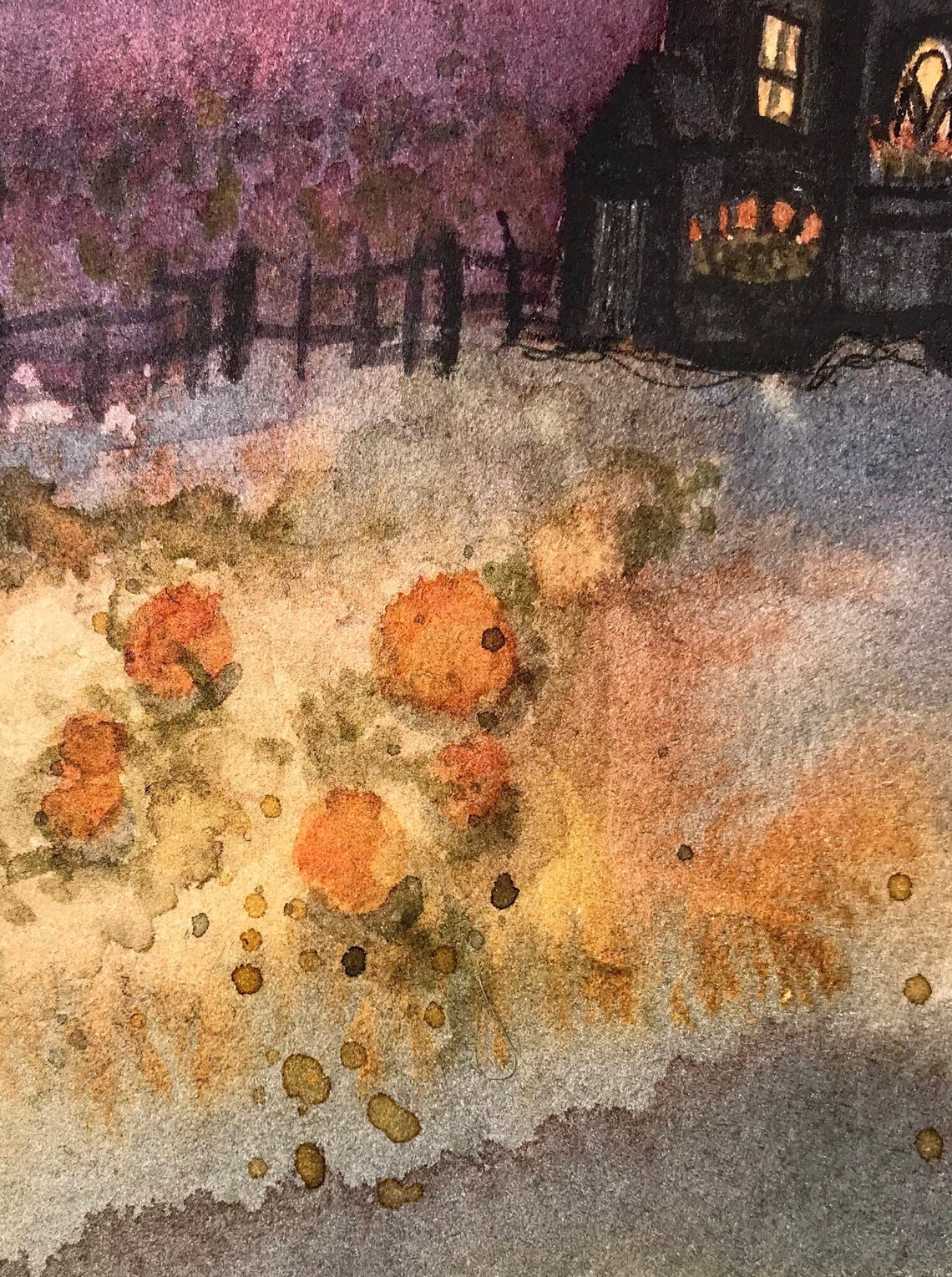 8x10 House of the Pumpkin Witch print of an | Etsy