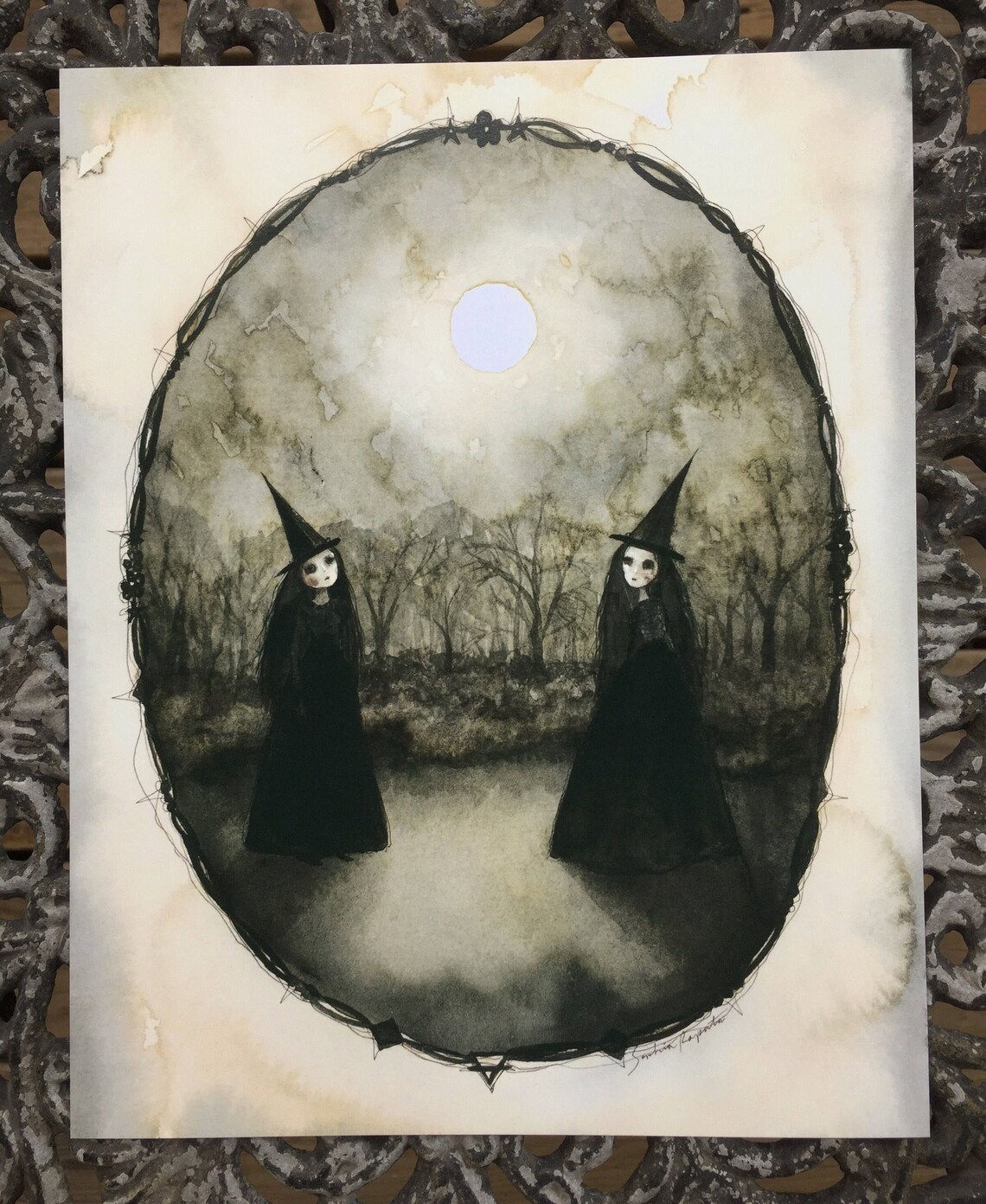 Meeting of the Sister Witches 8x10print of an | Etsy