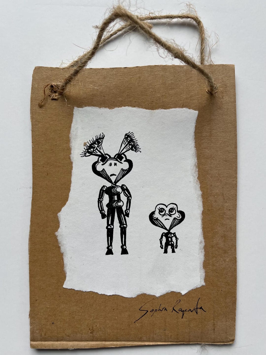 Alien Dad & Son old Original Art by Sophia Rapata - Etsy