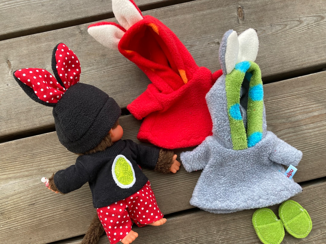 KLEIDUNG handmade für Plüsch Äffchen Gr. 20 cm Osterhasi NEU Bekleidung ...
