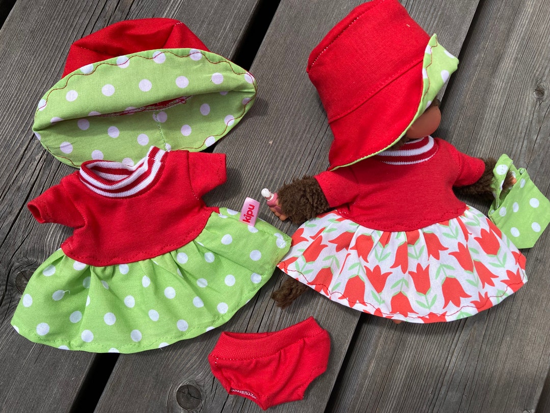 CLOTHING for Monkeys Gr. 20 Cm Doll Clothes Teddy Bear Red Green - Etsy