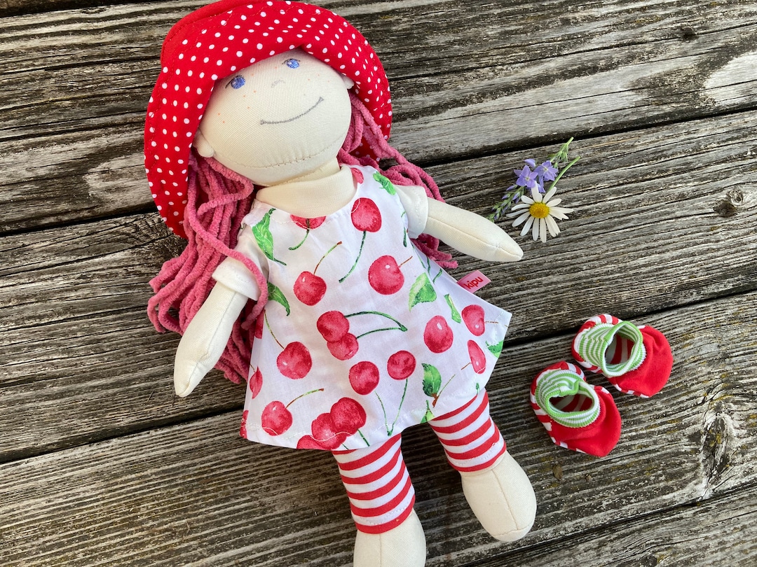 Clothes for Fabric Dolls Size 30 Cm Doll Clothes Cherries 5-pcs. - Etsy