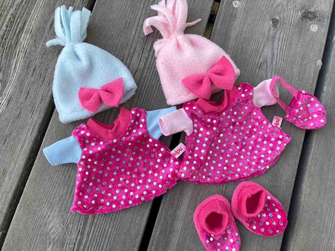 Doll Clothes Size 20 Cm for Mini Dolls Plush Monkey Teddy Bright Pink ...