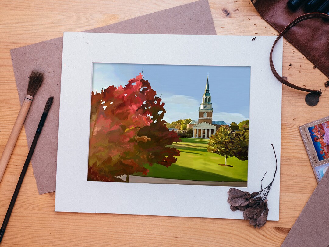 Wait Chapel - Wake Forest University - Oil Painting Print - Etsy