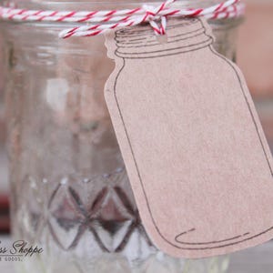 Blank Mason Jar Shaped Favor Tag for Rustic Vintage or - Etsy